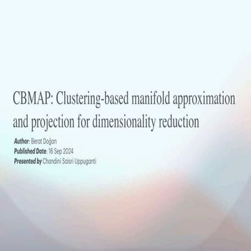 CBMAP: Clustering-Based Manifold Approximation and Projection for Dimensionality Reduction | PDF