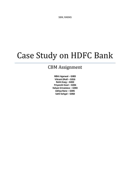 CRM in HDFC Bank | PDF