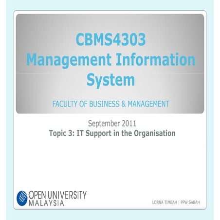 CBMS4303 Topic 3 slides (Open University Malaysia) | PDF | IT and Internet Support | Internet