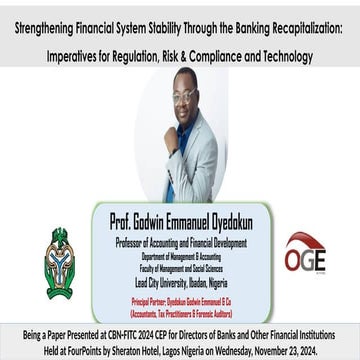Strengthening Financial System Stability Through the Banking ...
