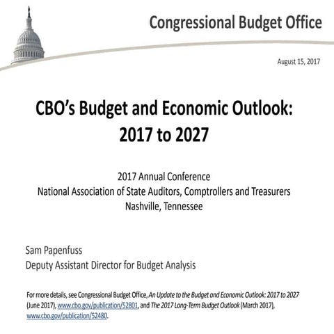 CBO’s Budget and Economic Outlook: 2017 to 2027 | PPT
