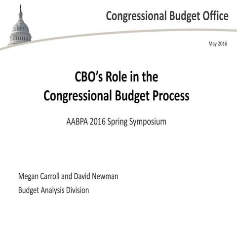 CBO’s Role in the Congressional Budget Process | PPT
