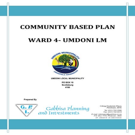 Umdoni Community Based Planning (CBP) Ward 4 Example | PDF