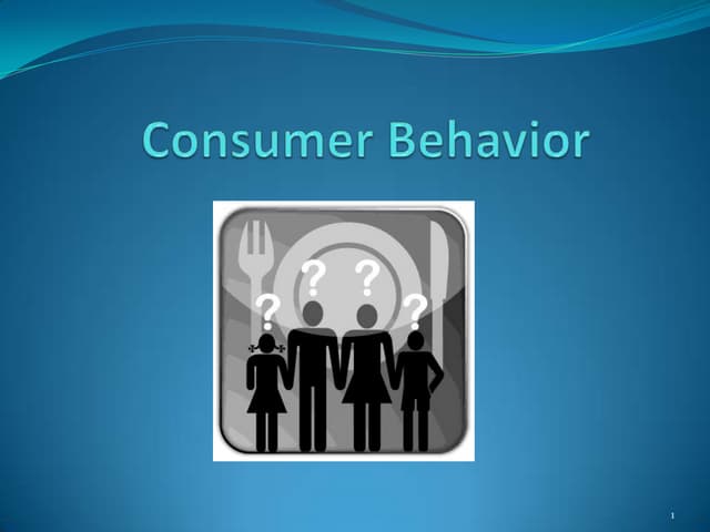 Consumer behaviour | PPT