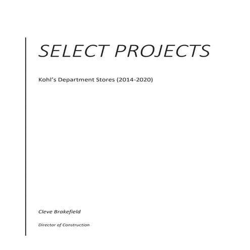 Select Projects from Kohl's | PDF