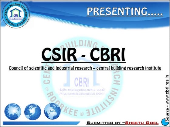 Central Building Research Institute (CBRI) , Roorkee ,India | PPT ...