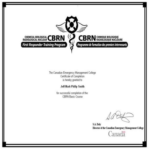 CBRN Basic Certificate | PDF