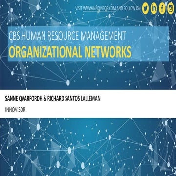CBS Human Resource Management - Organizational Networks (February 2019 ...