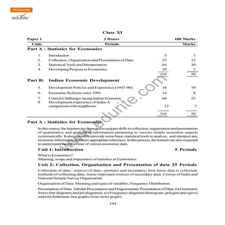 Cbse Class 11 Economics Syllabus 2011-12 | PDF