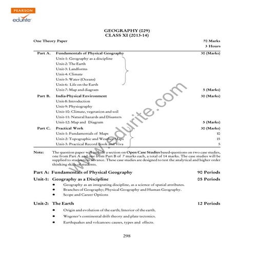 Class 11 Cbse Geography Syllabus 2013-14 | PDF | Weather | Science