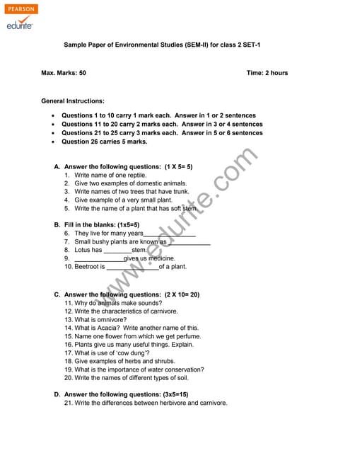 Class 1 CBSE Maths Question Paper FA 1 | PDF