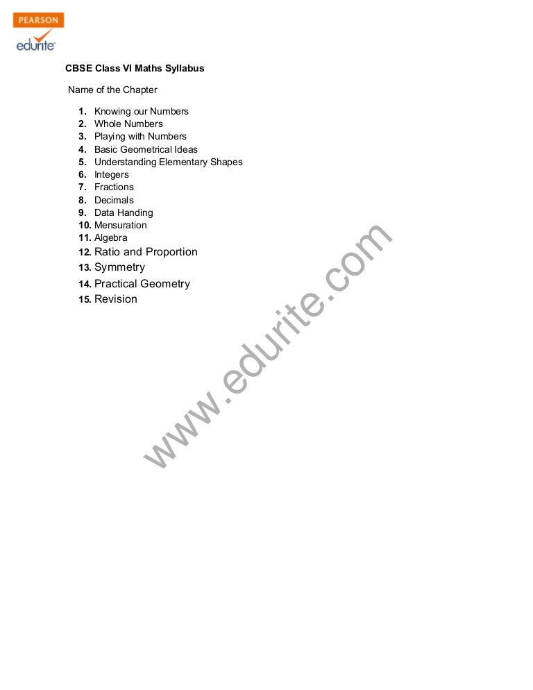 Class 6 Cbse Maths Syllabus 2011 12 class-6-cbse-maths-syllabus-2011-12