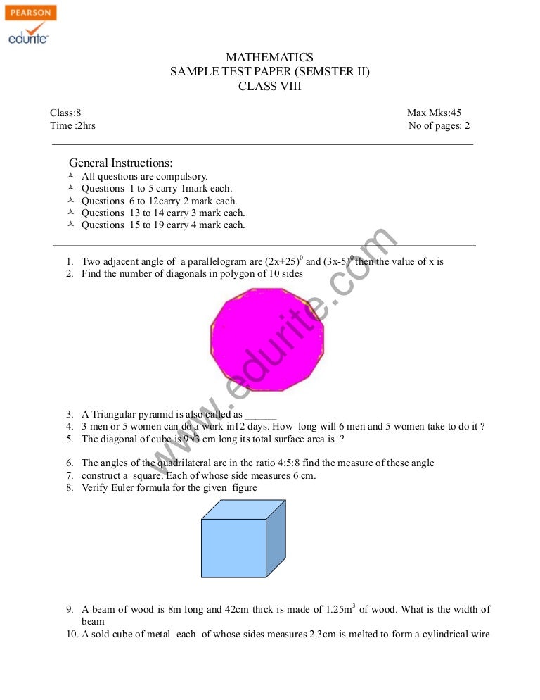 Class 8 Cbse Maths Sample Paper Term 2 Model 2 class-8-cbse-maths-sample-paper-term-2-model-2