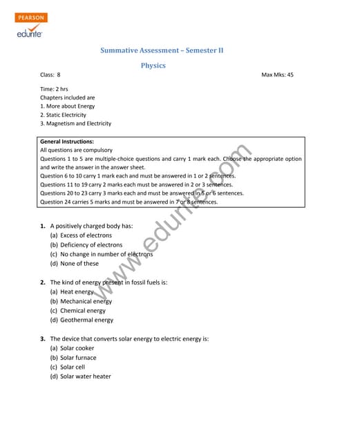Matter and energy review | PDF