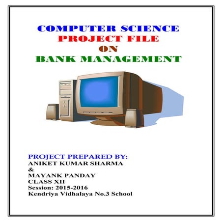 Cbse class-xii-computer-science-projec | DOC