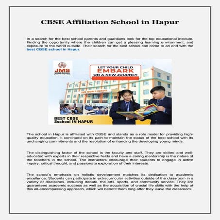 CBSE Affiliation School in Hapur.pdf