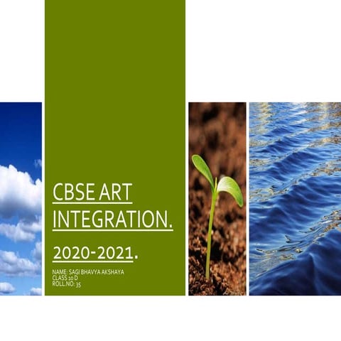 Cbse art integration water | PPTX