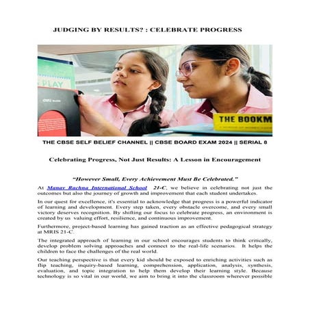 Celebrating Progress, Not Just Results: A Lesson in Encouragement | DOCX