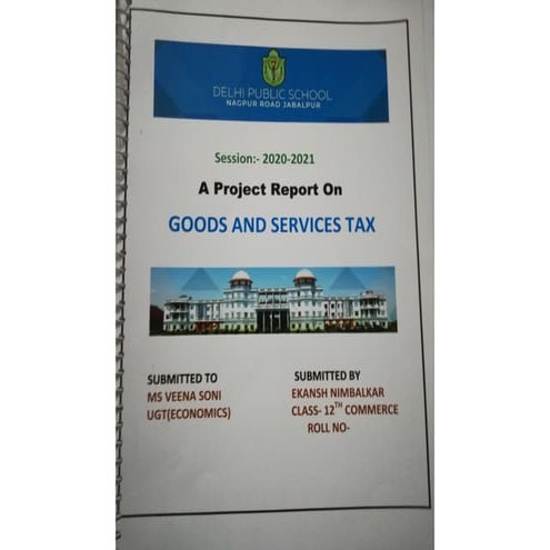 CBSE Economics Project class 12th on GST | PDF