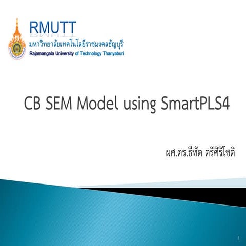 Covariance Based Structural Equation Modeling Cb Sem Model Using Smartpls4 Ppt