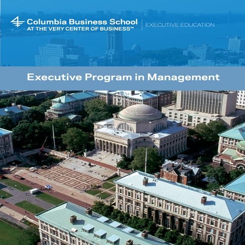 Columbia Business School Executive Program in Manangement | PDF
