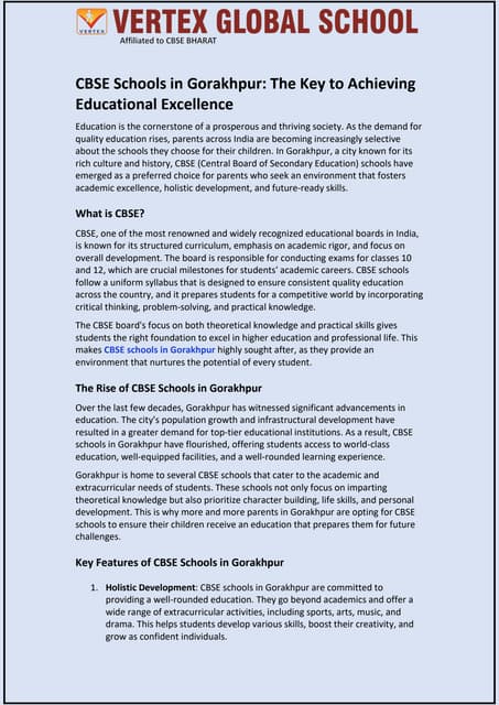 What Does CBSE School Do To Promote 21st Century Education? | PPT