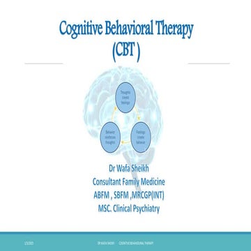 Cognitive Behavioral Therapy (CBT) | PPT