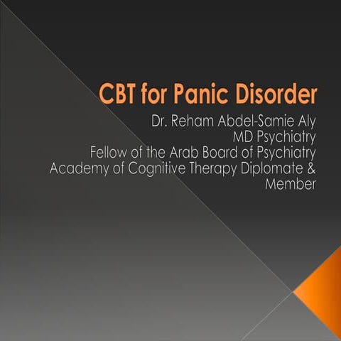 Cbt for panic disorder abasseya | PPTX