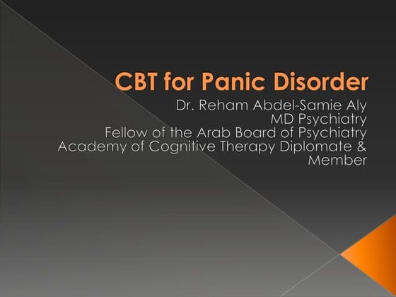 Cbt for panic disorder | PPT