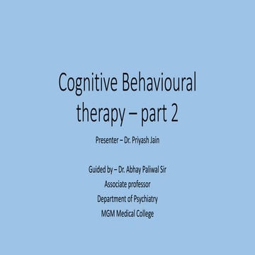 Cognitive Behavioral Therapy | PPTX