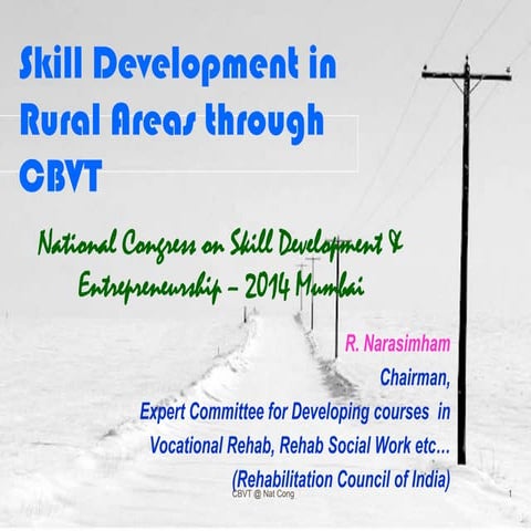 Skill Development of Disabled in Rural Areas through Community Based ...