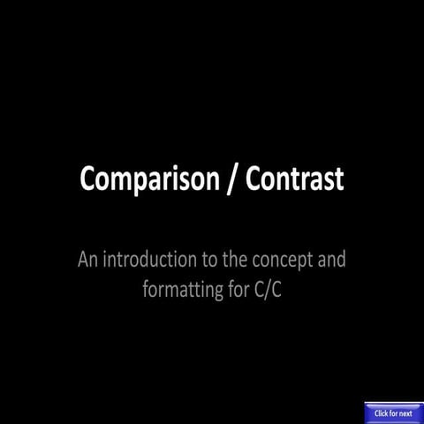 Comparison / Contrast | PPT