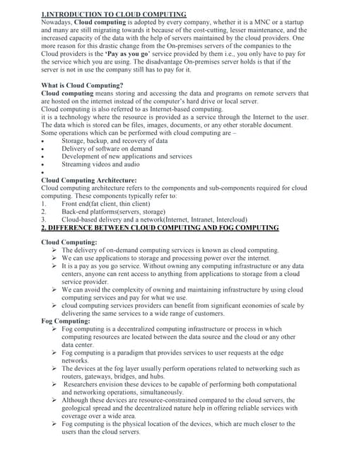 CS8791 Cloud Computing - Question Bank | PDF