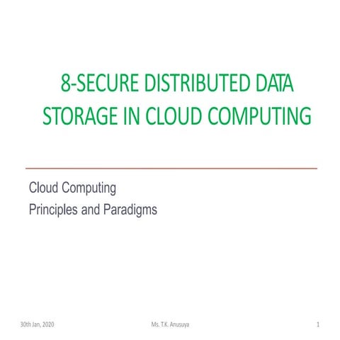 Data Storage In Cloud Computing Ppt