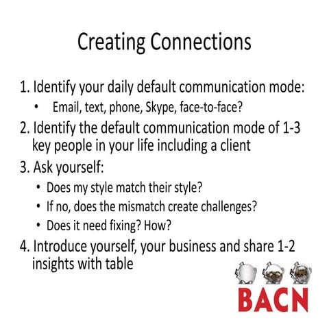 Creating Connections: What's Your Default Communication Style? | PDF