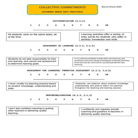Evidenced Based Teaching Practices Self-Assessment | PDF