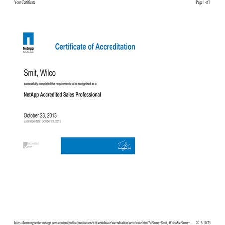 NetApp Accredited Sales Professional | PDF