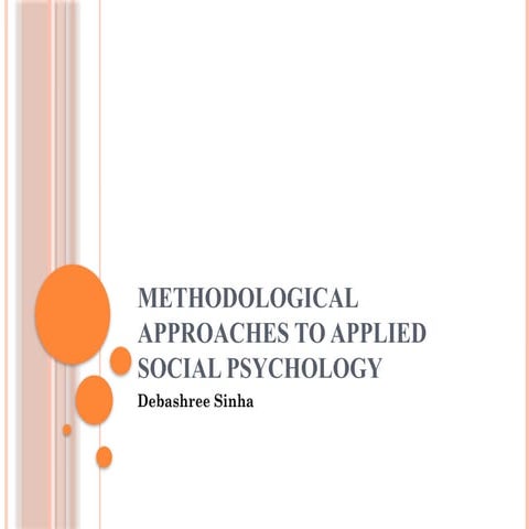(CC 10) Methodological Approaches to Applied Social Psychology ...