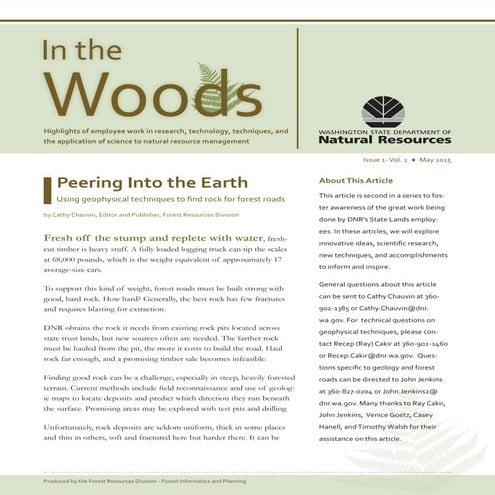 In the Woods May 2015 | PDF