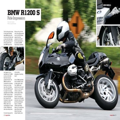New Wheels BMW R1200S | PDF | Motorcycle Sports | Auto Racing
