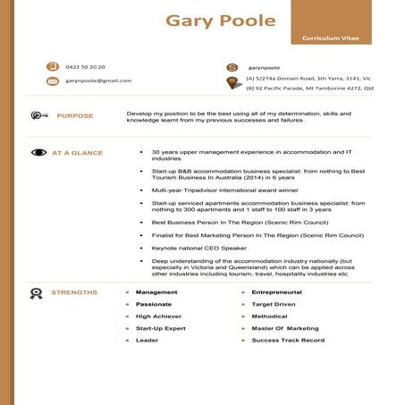 Gary Poole Summary Resume | PDF