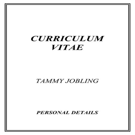 CV-PERSONAL DETAILS | DOC