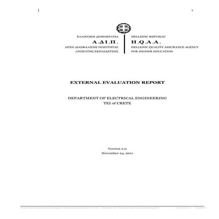 external evaluation report hlektrologia tei krhths - final | PDF