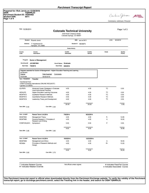 CTU Transcript | PDF