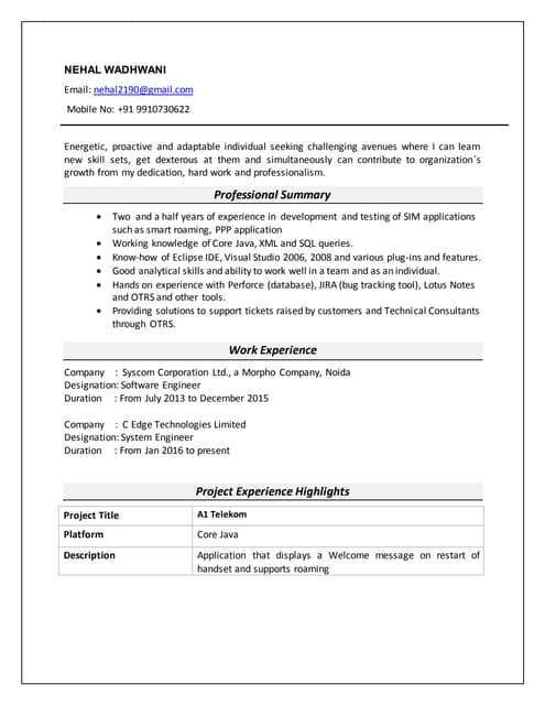 Resume_Nishat_Parveen | DOC | Computer Software and Applications | Computing