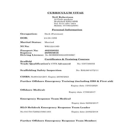 CURRICULUM VITAE Neil | DOC