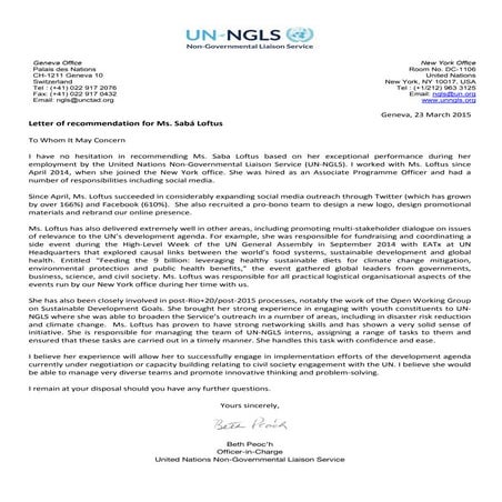 Letter of Recommendation - Ngo
