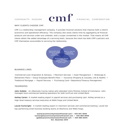CMF | PDF | Business Banking & Finance | Business