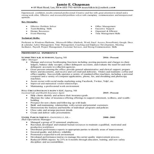 Jamie E. Chapman Resume 20162016 | DOCX