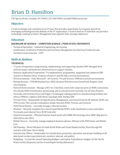 Carlos Cheng - Summary of experience | DOCX